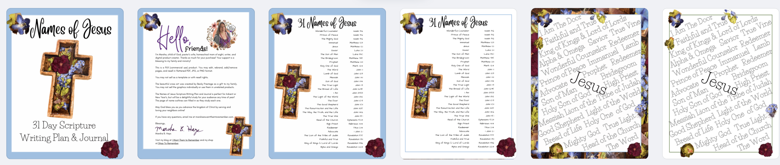 Names of Jesus PLR Template - I Want Them To Remember